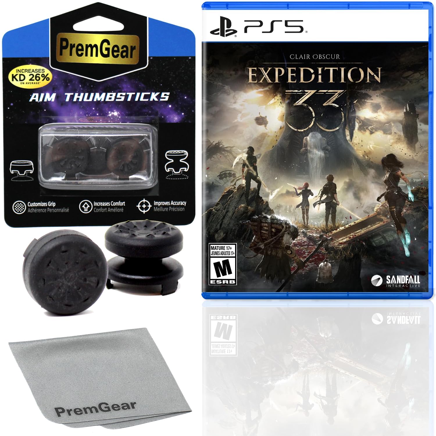 PRODUCT DETAILS 【商品情報】・商品名：Clair Obscur Expedition 33 for PlayStation 5 (US Version), with PremGear ThumbSticks (2 pack:...