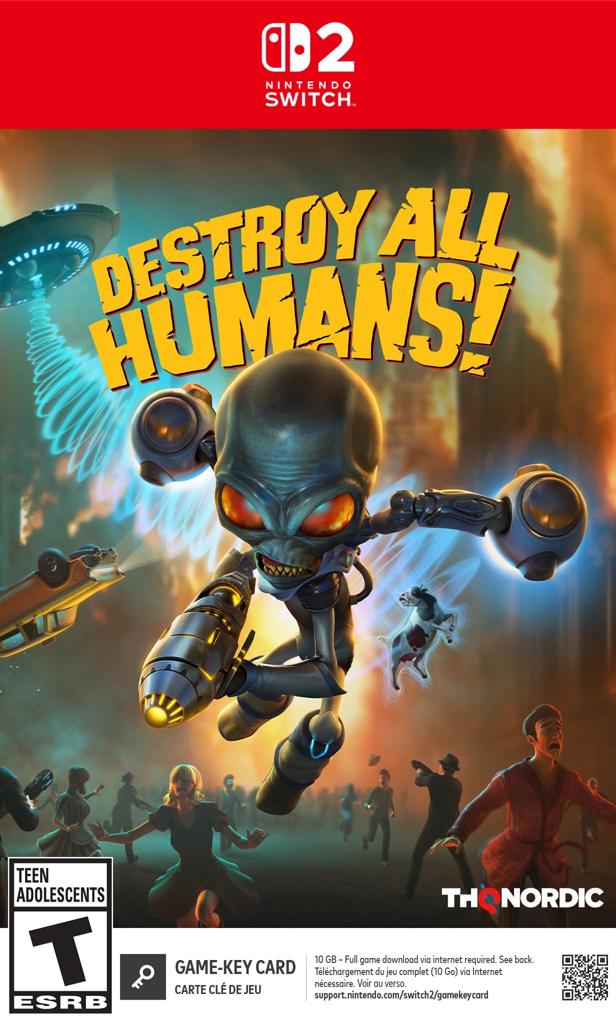 PRODUCT DETAILS 【商品情報】・商品名：Destroy All Humans! - Nintendo Switch 2・対応機種：Nintendo Switch 2（ニンテンドースイッチ2）・仕様：北米版・言語：英語【コンディ...