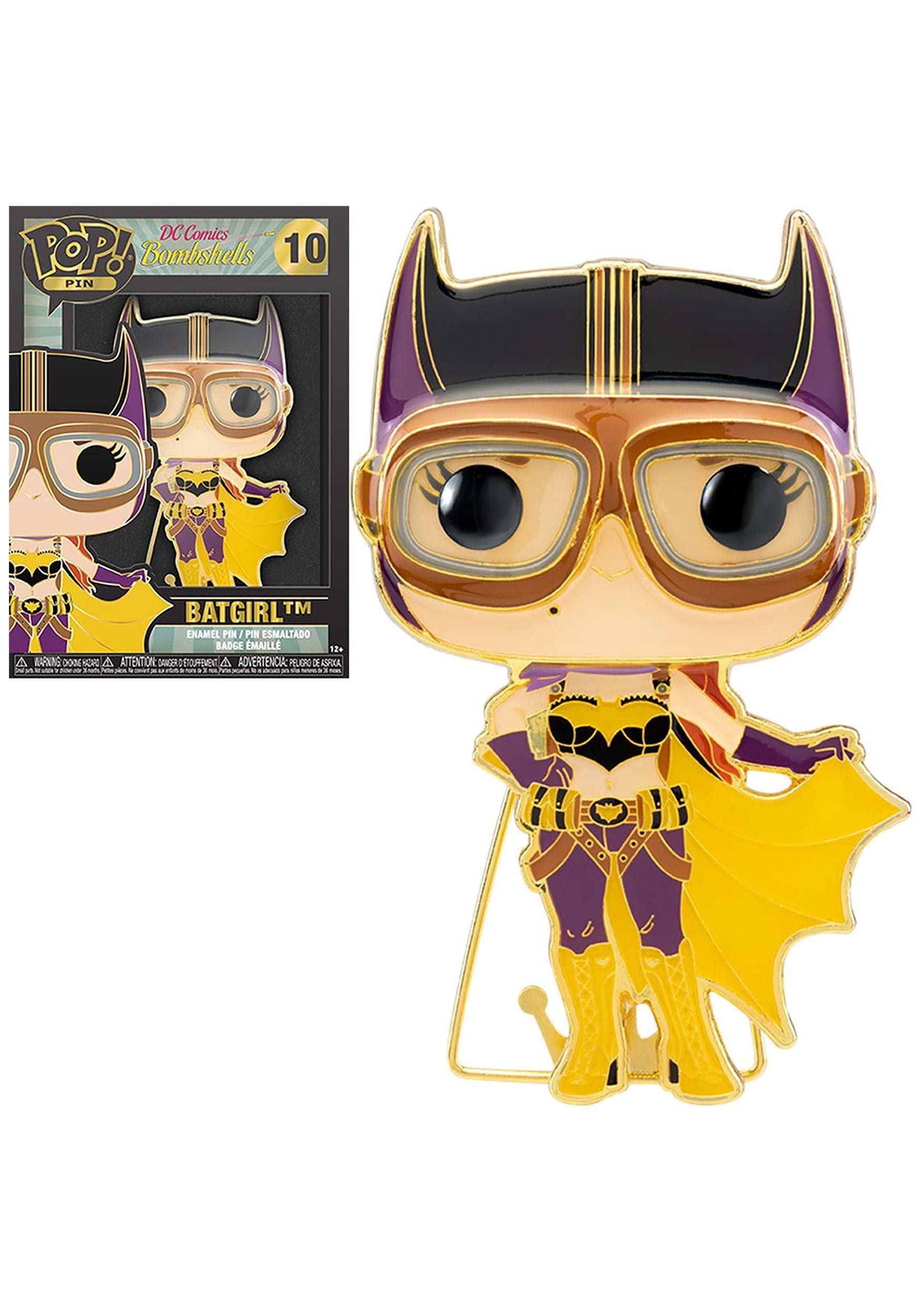商品説明 商品の特徴・DC コミックス バットマン バットガールのポップピン・ゴッサムシティのヒーローへの愛を表現できるアクセサリー・シルバーカラーのハードウェアを採用・自立スタンド内蔵・エナメルピンのサイズ：約10.16cm・パッケージサ...