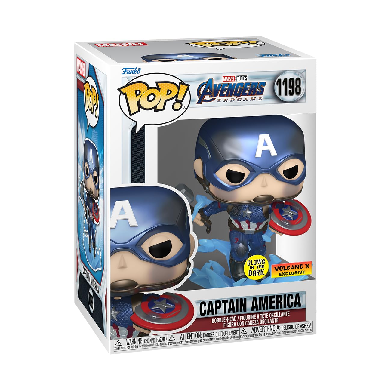 商品説明 商品の特徴・Marvel Avengers Endgame キャプテン・アメリカのPOPビニールフィギュア・暗闇で光るメタリック仕様・破損したシールドとムジョルニア付属・高さ約9.5cm・ウィンドウディスプレイボックス入り・専用段...