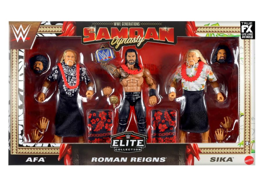 商品説明 商品の特徴・WWE Elite Collectionのサモアン・ダイナスティセット・AFA、ロマン・レインズ、Sikaの3体のフィギュアセット・Anoa'iファミリーのレスリング王朝を表現・トライバルタトゥーやリングコスチュームな...
