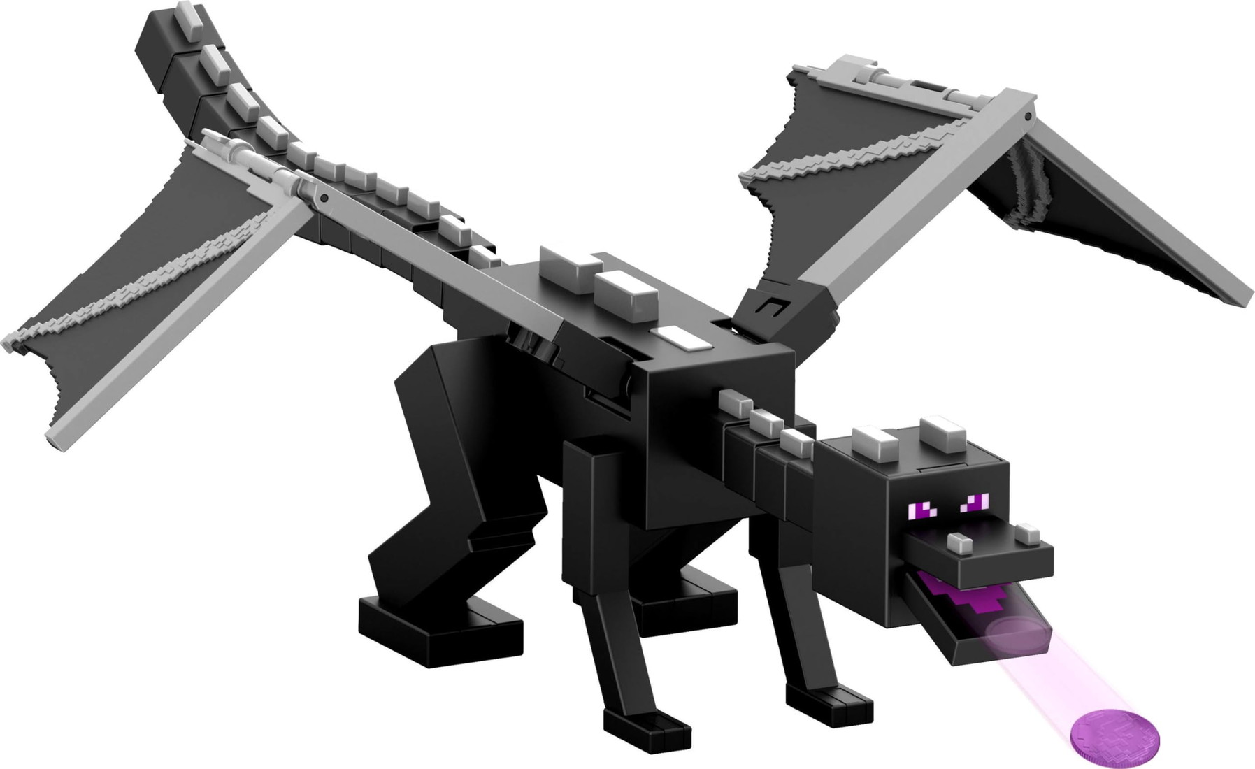 商品説明 商品の特徴・全長約54.9cmのマインクラフト エンダードラゴン アクションフィギュア・翼幅約50.8cm・本体を上下に動かすことで翼が羽ばたく動作を再現・ボタンを押すと口から10枚のディスクを発射可能・ゲーム内で使用できる限定ア...