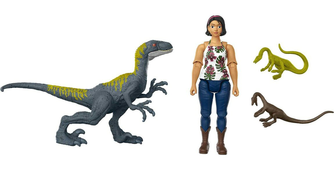 PRODUCT DETAILS ジュラシック・ワールド サバイバル・キャンプ サミー ヴェロキラプトル コンプソグナトゥス アクションフィギュア セット 恐竜 可動【商品仕様】・ アイテム種別：アクションフィギュア セット・ シリーズ：ジュ...