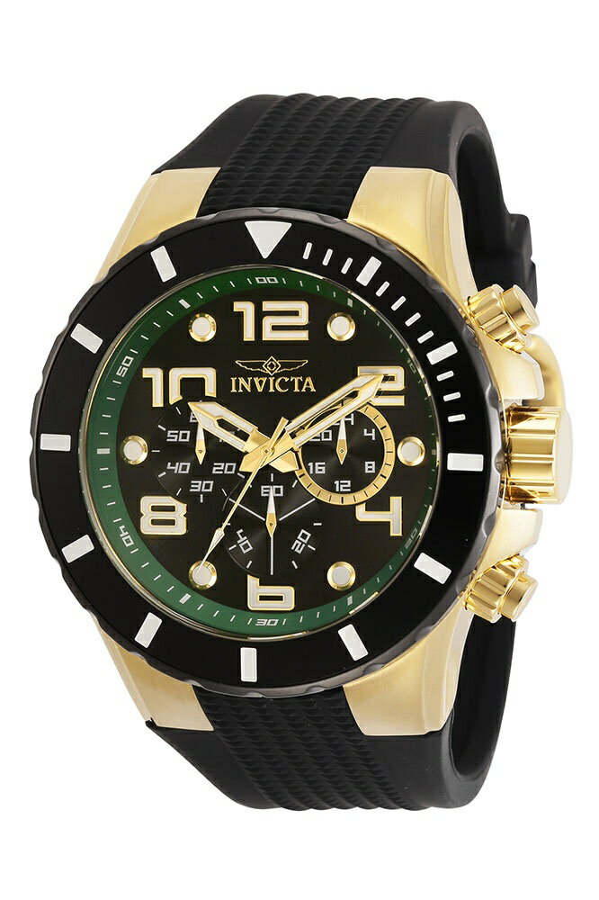 商品説明 Invicta インビクタ Pro Diver メンズ 腕時計 クオーツ 100m防水 ゴールドケース ブラック シリコンバンド クロノグラフ プロダイバー【商品仕様】・ ブランド：Invicta・ コレクション：Pro Dive...