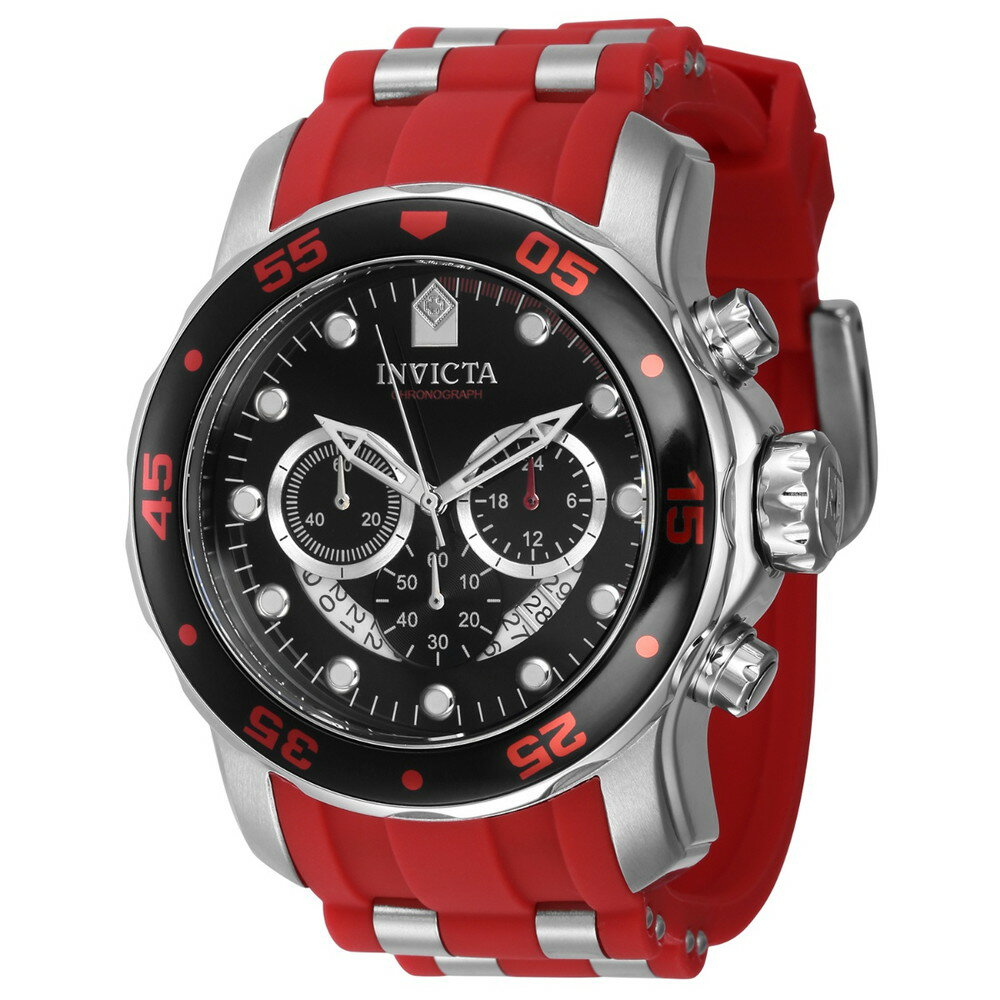 商品説明 Invicta Pro Diver SCUBA メンズ 腕時計 クオーツ 48mmケース 100m防水 スチール レッド シリコンバンド ブラック文字盤【商品仕様】・ ムーブメント：クオーツ（日本製パーツ採用）・ ケース素材：スチ...