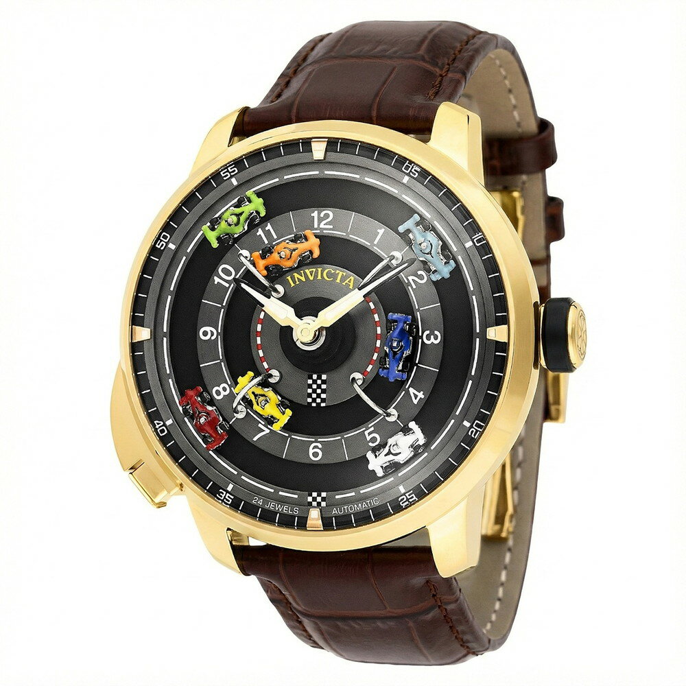 商品説明 インビクタ Invicta Racing メンズ 腕時計 自動巻き ブラウン レザーベルト 46mm ケース ゴールド サファイアガラス【商品仕様】・ ムーブメント：自動巻き（日本製）・ ケースサイズ：46mm・ ケース素材：ステ...