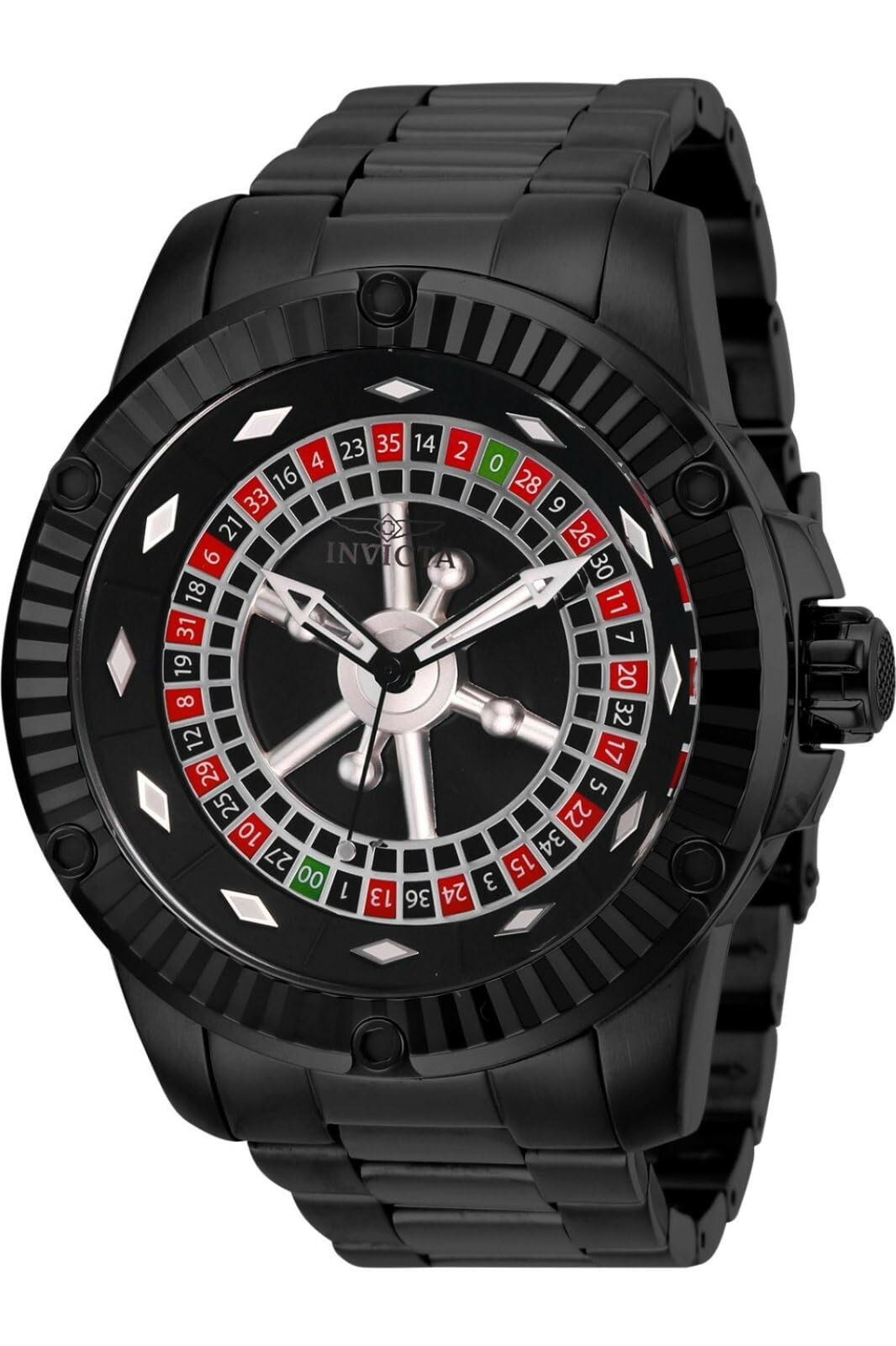 PRODUCT DETAILS インビクタ Specialty Casino メンズ 自動巻き ブラック ルーレットデザイン ブラックステンレス 52mm【商品仕様】・ ムーブメント：自動巻き・ ケース径：52mm・ ケース厚さ：17mm・...