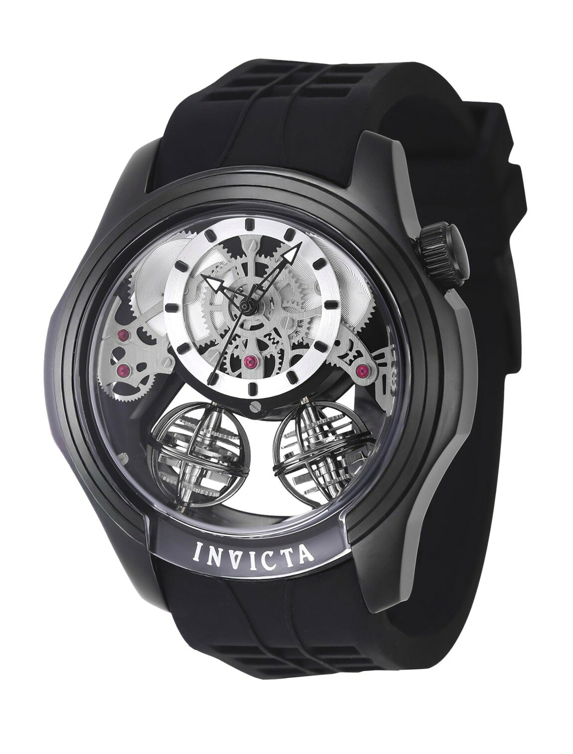 PRODUCT DETAILS インビクタ Specialty メンズ クォーツ ブラック文字盤 ブラックケース シリコンバンド 46mm【商品仕様】・ ムーブメント：クォーツ・ ケース径：46mm・ ケース厚さ：18mm・ ケース素材：ス...