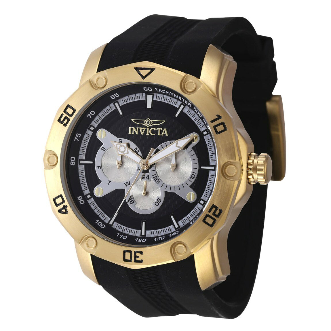 PRODUCT DETAILS Invicta Pro Diver 腕時計 50mm ゴールドケース ブラック文字盤 シリコンバンド メンズ 45743【商品仕様】・ ムーブメント：クォーツ（TMI VH63）・ ケース素材：ステンレススチ...