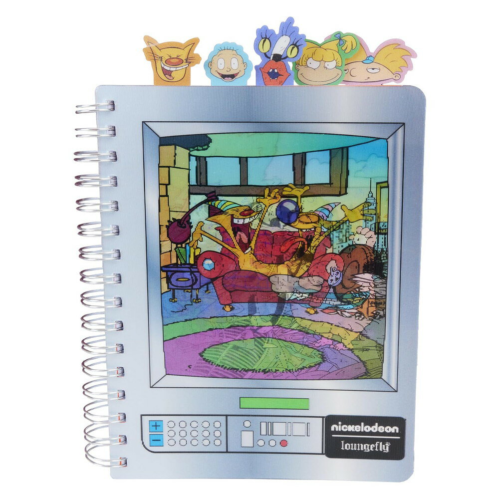 商品説明 主な機能・90年代のレトロなテレビセットの形状をしたジャーナル・レンチキュラー加工により、傾けると「Aaahh!!! Real Monsters」「CatDog」「Rugrats」の3つの古典的なNicktoons画像が切り替わる...