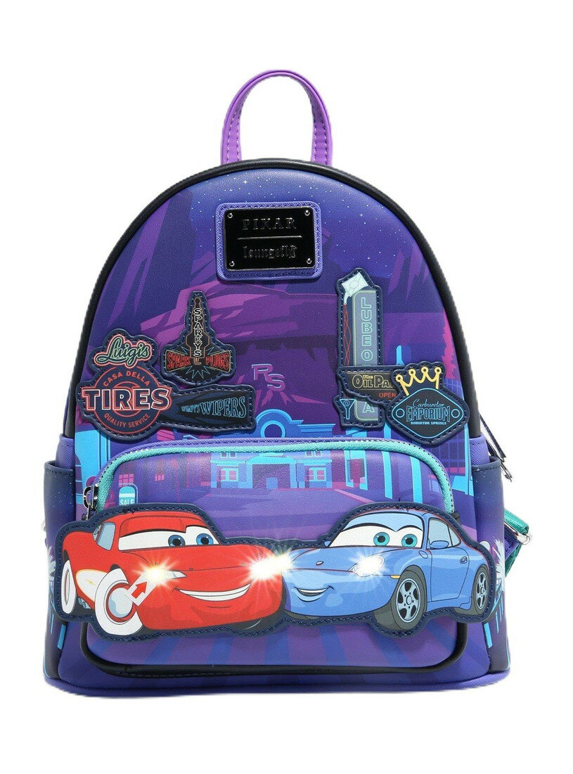 商品説明 ラウンジフライ ディズニー ピクサー カーズ ライトニング・マックィーン サリー レディース ミニバックパック リュック ライトアップ 夜間デザイン 限定 キャラクター【商品仕様】素材：フェイクレザー機能：ライトアップ機能、調節可...