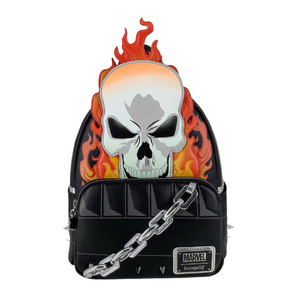商品説明 主な機能/スペック・Marvel公式ライセンス商品のゴーストライダーデザインバッグ・合成皮革製で、アップリケ、デボス加工、プリントディテールを施したデザイン・フロントジッパーポケット付き・調節可能なダブルショルダーストラップ・トッ...