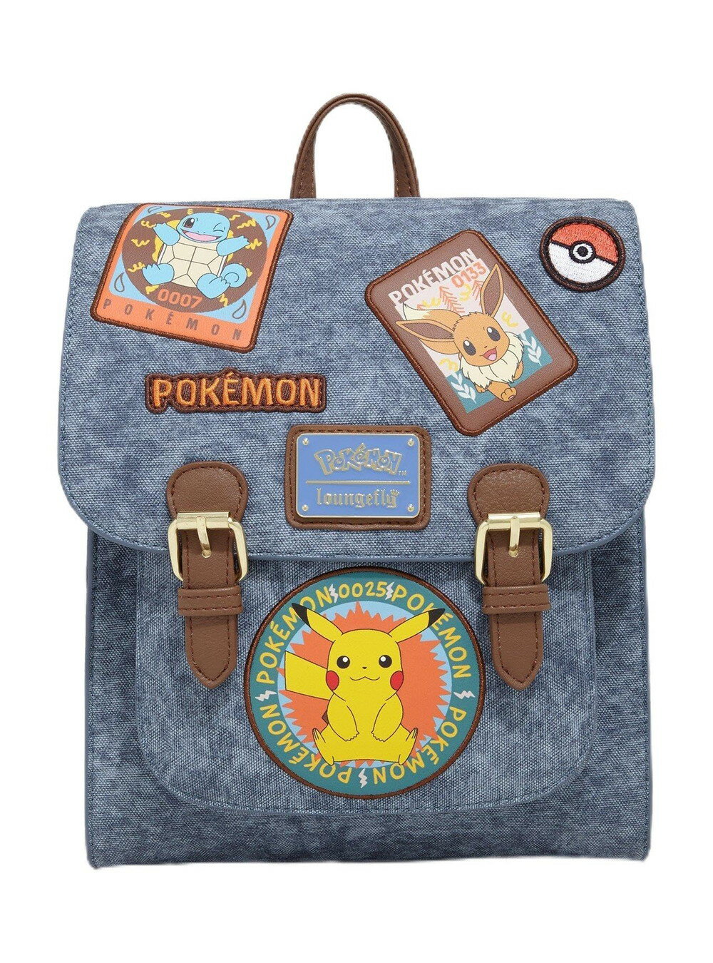 商品説明 主な機能/スペック・ポケモンのパッチが付いたフェイクデニム素材のミニバックパック・マグネット式クロージャーとバックルディテール付き・調節可能なストラップ・BoxLunch限定商品・ポリウレタン素材・Loungefly公式ライセンス...