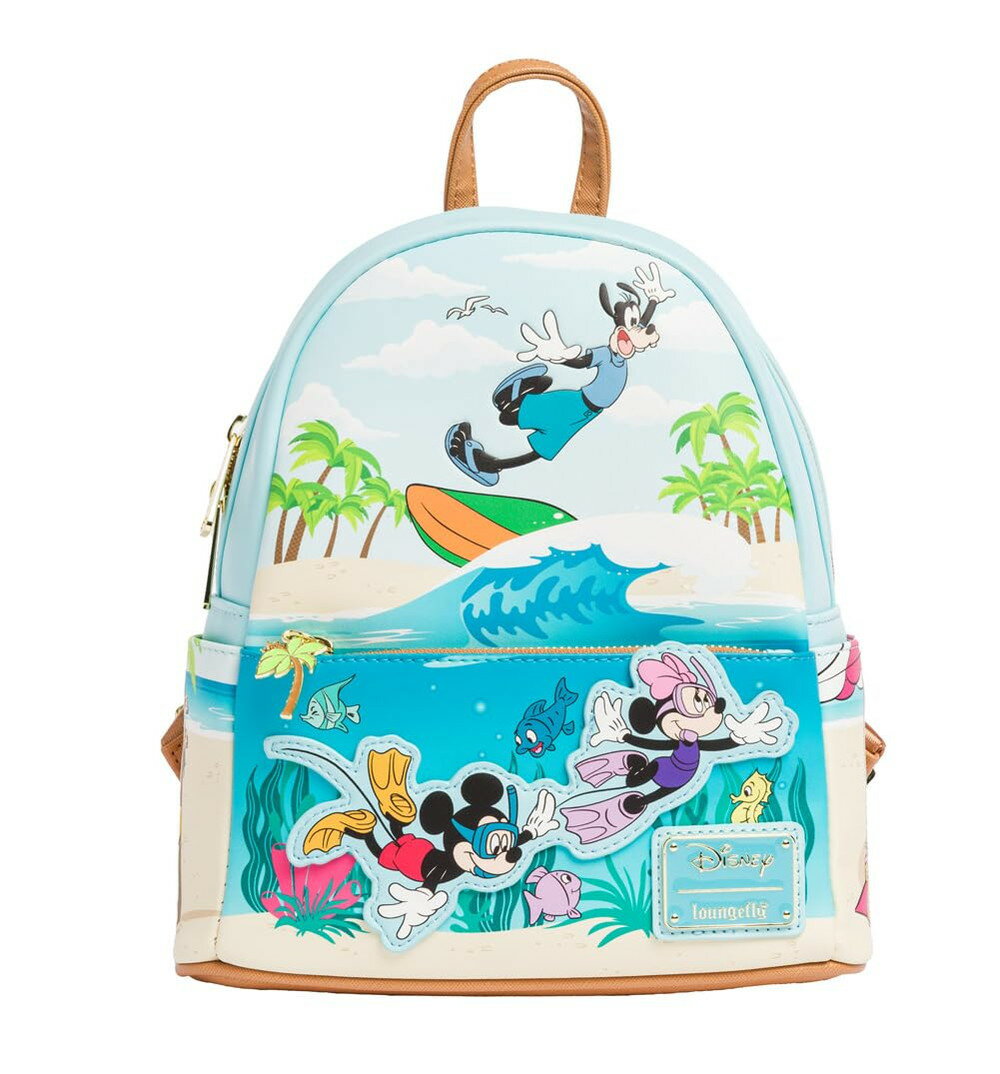 商品説明 主な機能/スペック・ディズニーの人気キャラクター（ミッキーマウス、ミニーマウス、ドナルドダック、デイジーダック、グーフィー、プルート、チップとデール、ヒューイ、デューイ、ルーイ）がビーチで楽しむ夏のシーンをデザインしたミニバックパ...