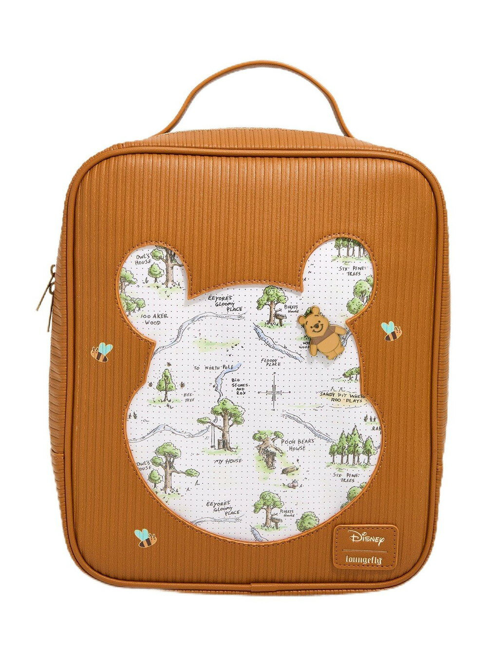 商品説明 主な機能/スペック・くまのプーさんデザインのミニバックパック・前面にプーさんの顔の形をした透明窓を配置・プーさんピン1個付属・内側にドロップポケット装備・調節可能なストラップ付き・サイズ：約26.7cm x 約10.2cm x 約...