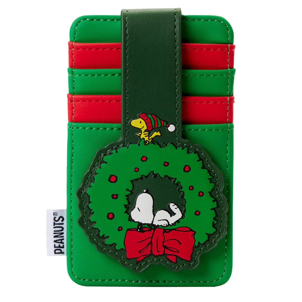 商品説明 ラウンジフライ ピーナッツ スヌーピー ウッドストック クリスマス リース ユニセックス カードケース パスケース キャラクター グッズ 小物 財布【商品仕様】・サイズ：約7.6cm × 12.7cm・素材：ヴィーガンレザー（ポリ...