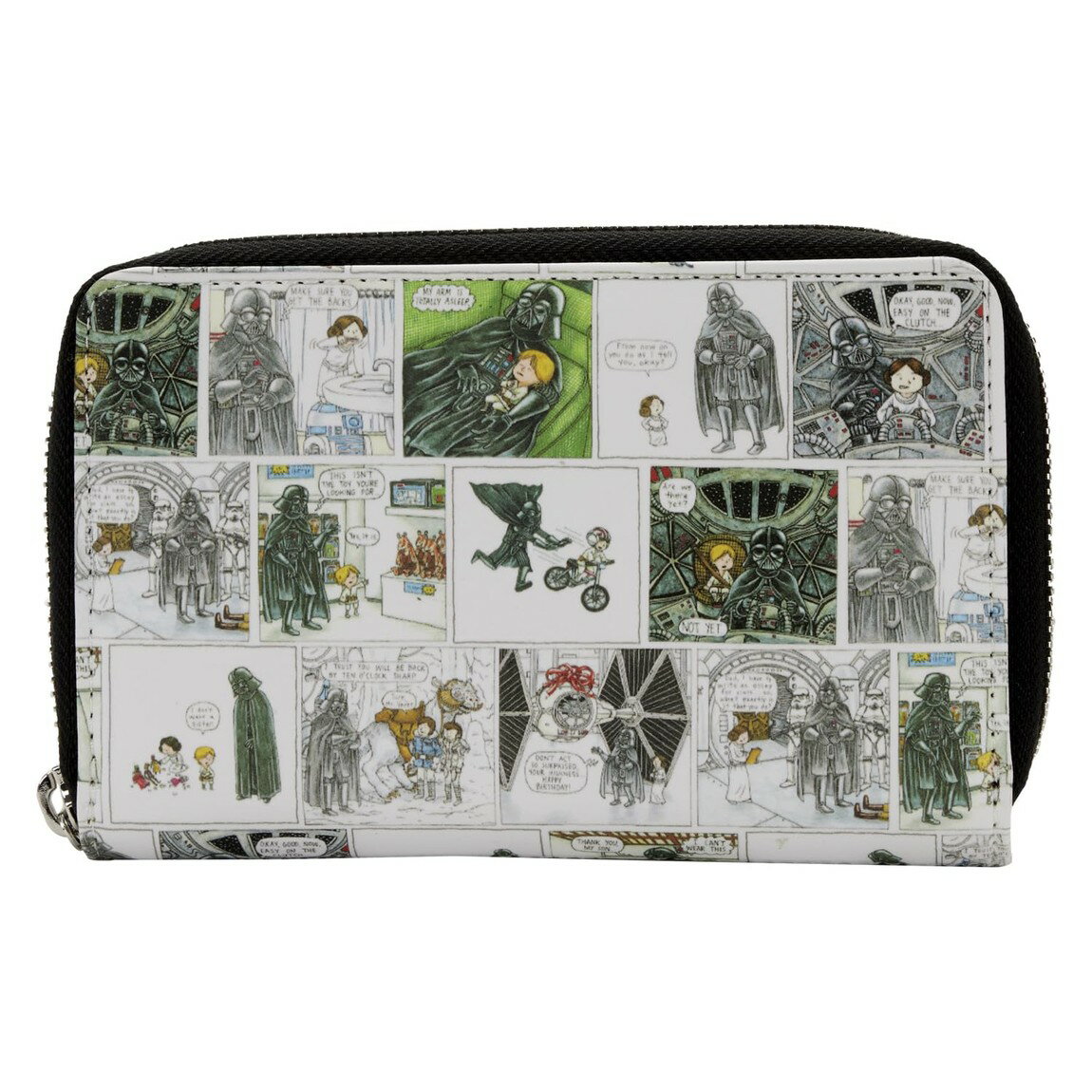 PRODUCT DETAILS Loungefly スターウォーズ ダース・ベイダー コミック柄 ジップアラウンド 財布【商品仕様】・ アイテム種別：財布・ 素材：ヴィーガンレザー（ポリウレタン）・ 仕様：カードスロット×4、ID用クリアポ...