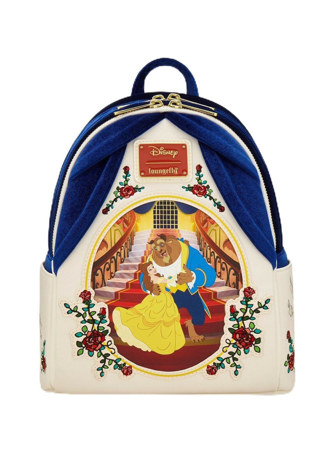 PRODUCT DETAILS Loungefly ディズニー 美女と野獣 ベル ビースト ベルベット ミニバックパック ミニリュック BoxLunch限定【商品仕様】・ アイテム種別：ミニバックパック（ミニリュック）・ 素材：合成皮革（フ...