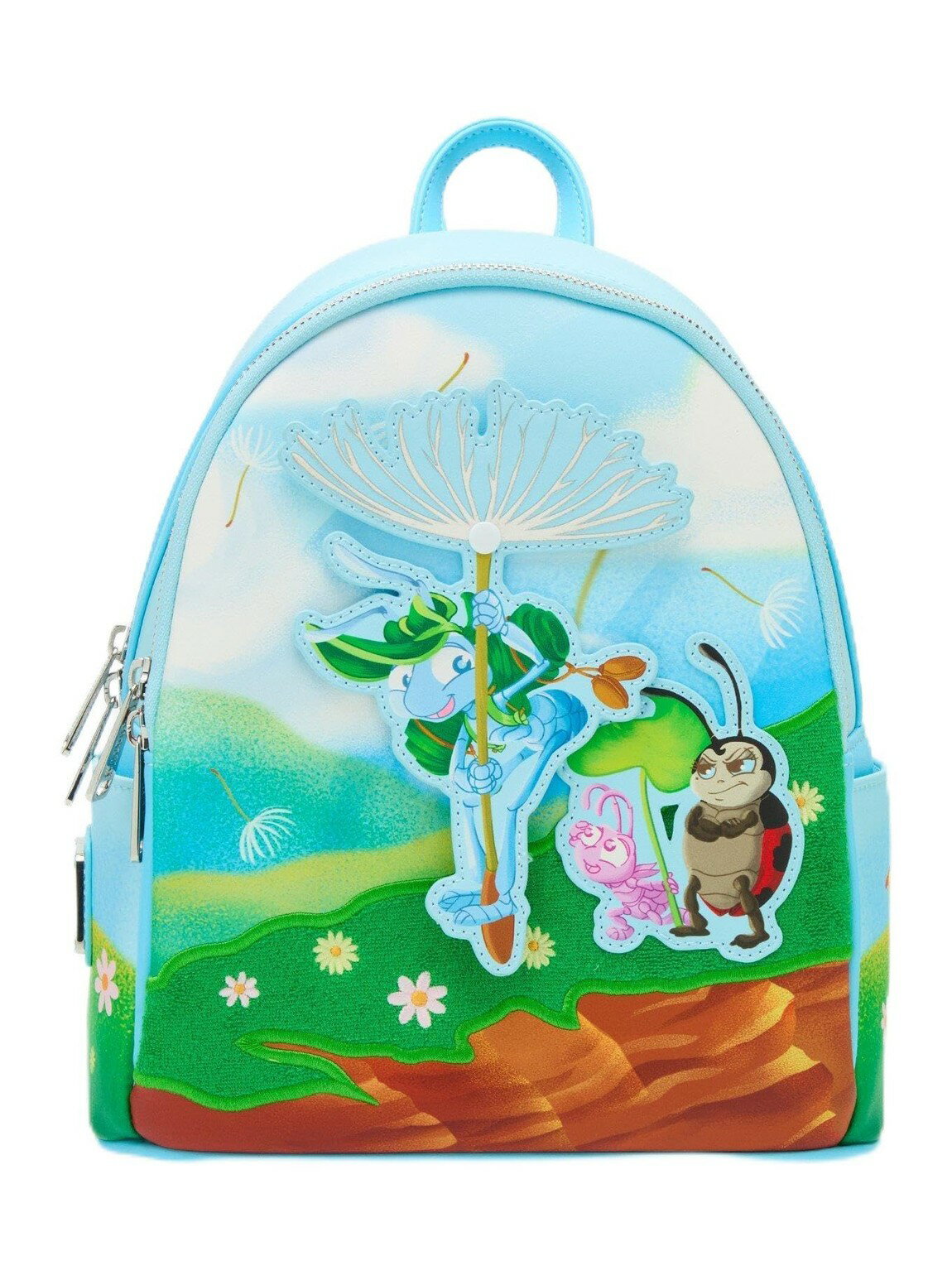 PRODUCT DETAILS Loungefly ディズニー ピクサー バグズ・ライフ フリック ミニリュック 空飛ぶ デザイン ボックスランチ限定 グリーン【商品仕様】・ アイテム種別：ミニリュック・ 素材：フェイクレザー（合成皮革）・...