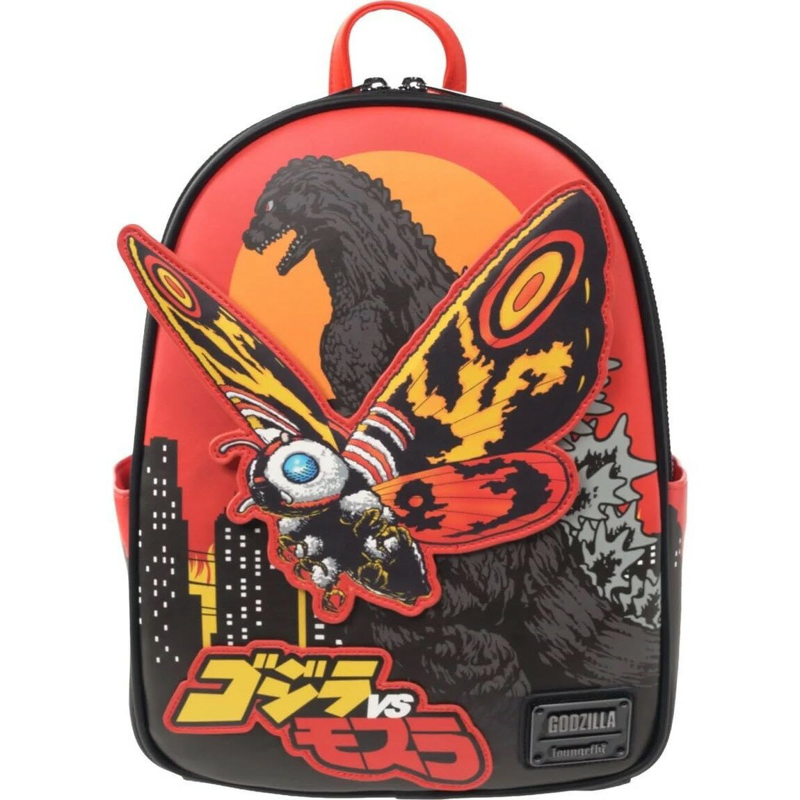 PRODUCT DETAILS Loungefly ゴジラ 対 モスラ リュック ミニバックパック エンターテインメントアース限定 モスラ可動アップリケ フェイクレザー【商品仕様】・ 素材：フェイクレザー（合成皮革）・ ストラップ：調整可能...