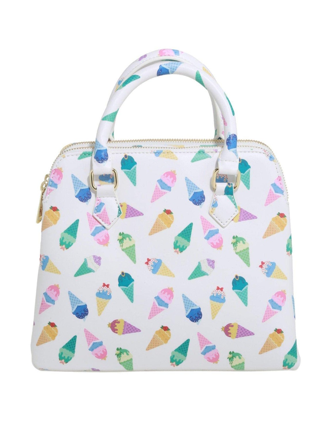 PRODUCT DETAILS Loungefly ディズニープリンセス アイスクリーム ショルダーバッグ クロスボディバッグ ホワイト【商品仕様】・ アイテム種別：ショルダーバッグ / クロスボディバッグ・ 素材：ヴィーガンレザー（合成皮...