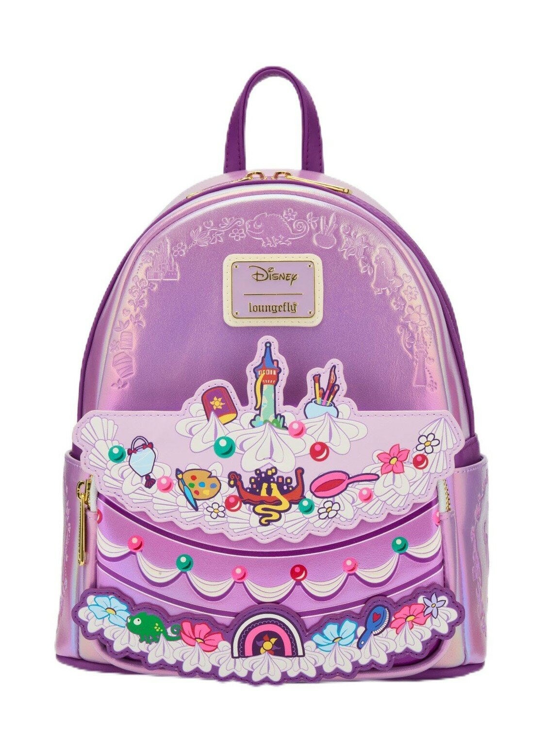 PRODUCT DETAILS Loungefly ディズニー 塔の上のラプンツェル ケーキ ミニバックパック リュック ボックスランチ限定デザイン【商品仕様】・ アイテム種別：ミニバックパック（ミニリュック）・ 素材：フェイクレザー（合成...