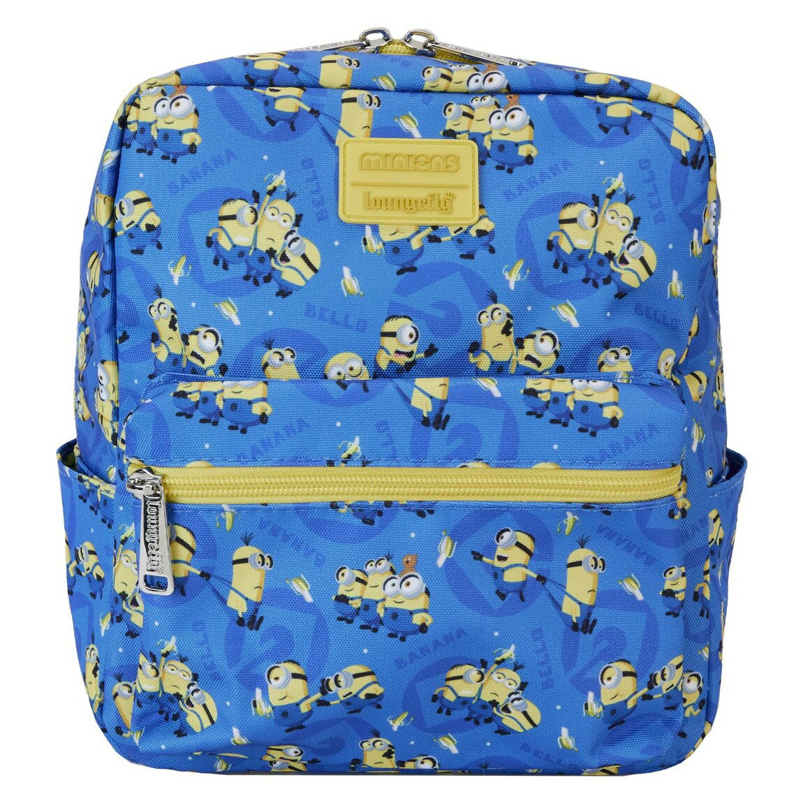 PRODUCT DETAILS Loungefly ミニオンズ 怪盗グルー ミニバックパック リュック スクエア ナイロン 総柄 ブルー【商品仕様】・ アイテム種別：ミニバックパック / リュック・ 素材：ナイロン・ サイズ：約21.6cm...
