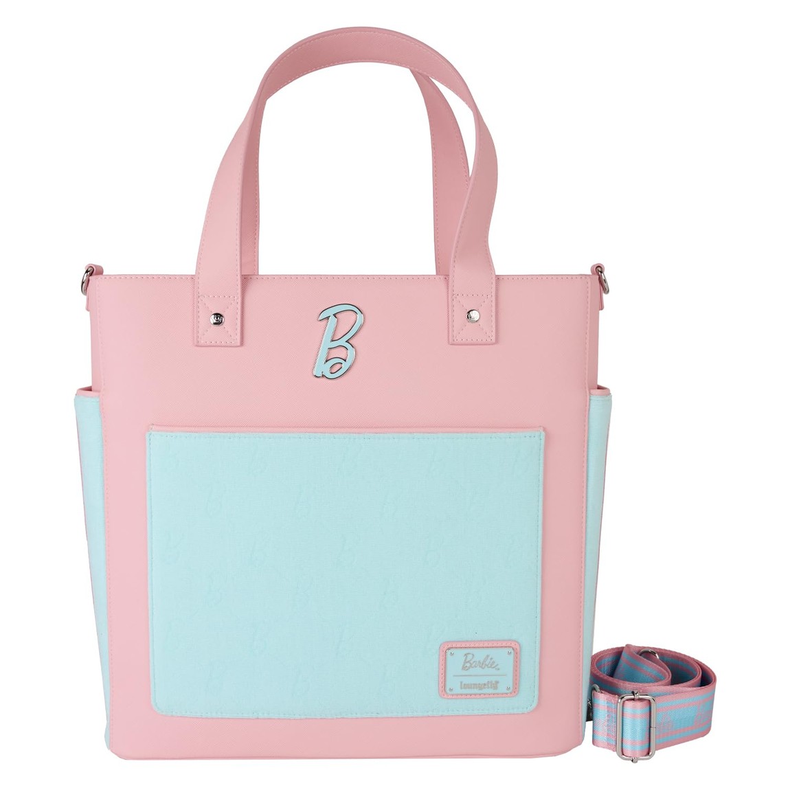 PRODUCT DETAILS Loungefly マテル クラシック バービー トートバッグ リュック 2WAY コンバーチブル テリークロス エナメルチャーム付【商品仕様】・ 素材：フェイクレザー（ポリウレタン）、テリークロス・ サイズ...