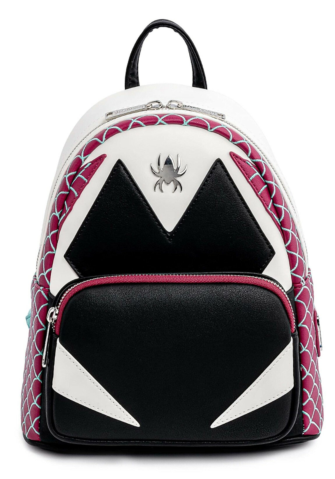 PRODUCT DETAILS Loungefly マーベル スパイダー・グウェン ミニバックパック コスプレデザイン【商品仕様】・ アイテム種別：ミニバックパック / リュック・ 素材：合成皮革（フェイクレザー）・ サイズ：約 幅23cm...