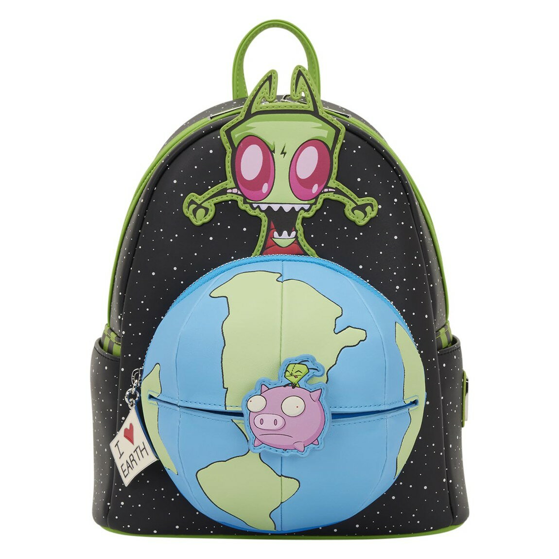 PRODUCT DETAILS Loungefly ニコロデオン インベーダー・ジム ガー ピッグ ミニバックパック リュック 蓄光 ギミック付き【商品仕様】・ アイテム種別：ミニバックパック（リュック）・ 素材：ポリウレタン（合成皮革）・...