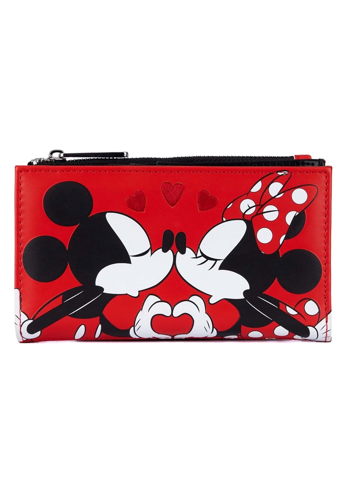 PRODUCT DETAILS Loungefly ディズニー ミッキー＆ミニー バレンタイン フラップウォレット 二つ折り財布【商品仕様】・ アイテム種別：二つ折り財布（フラップタイプ）・ 素材：合成皮革・ サイズ：約16.5cm × 1...