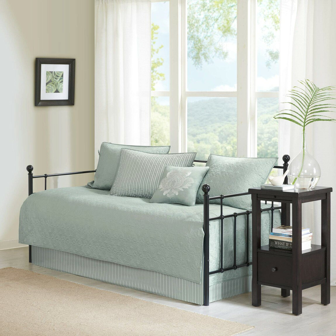PRODUCT DETAILS Madison Park マディソンパーク カバー 6点セット シーフォーム 191×99cm ベッドスプレッド ベッドスカート 枕カバー キルト 寝具【商品仕様】・ブランド：Madison Park・素材（...