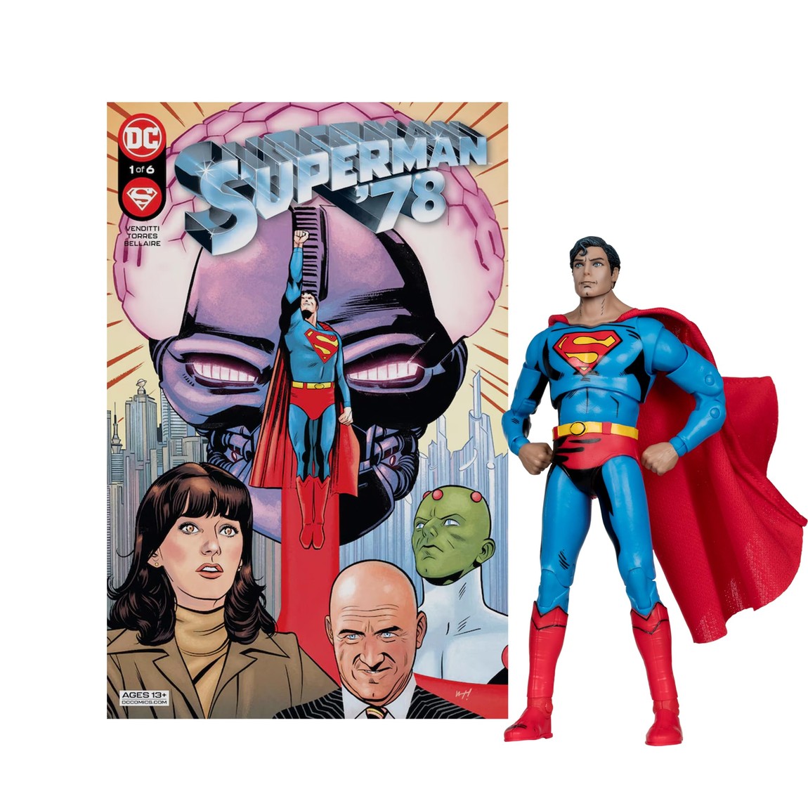 PRODUCT DETAILS マクファーレン トイズ DCダイレクト ページ・パンチャーズ スーパーマン (スーパーマン '78) 7インチ アクションフィギュア / McFarlane Toys DC Direct Page Punch...
