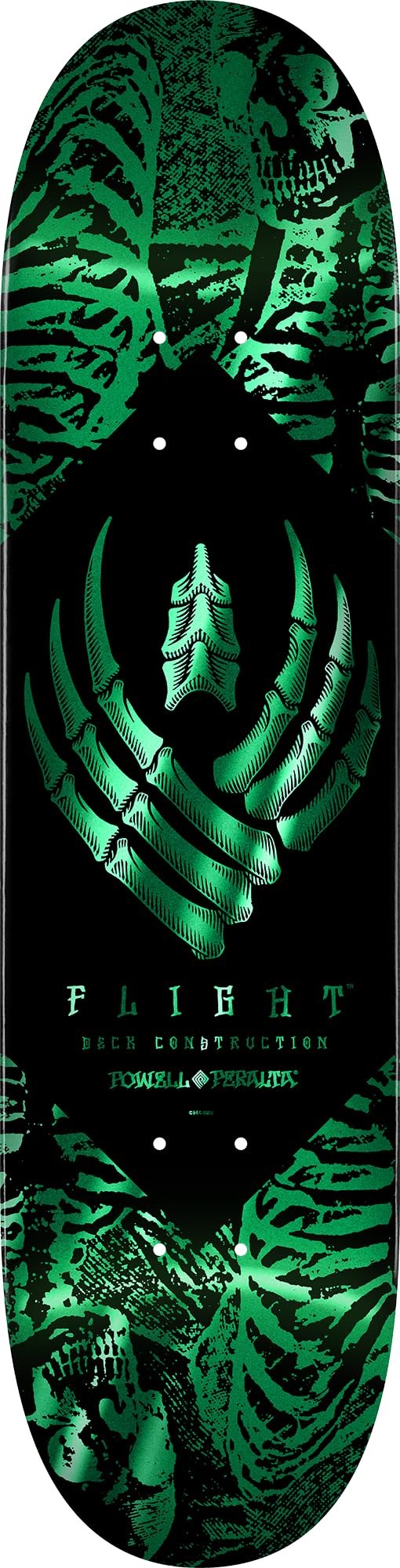 PRODUCT DETAILS Powell Peralta Skeleton Flight スケートボード デッキ Teal Foil 8.13" x 31.58"【商品仕様】・ 種別：スケートボード デッキ（デッキのみ）・ デッキ幅：8...