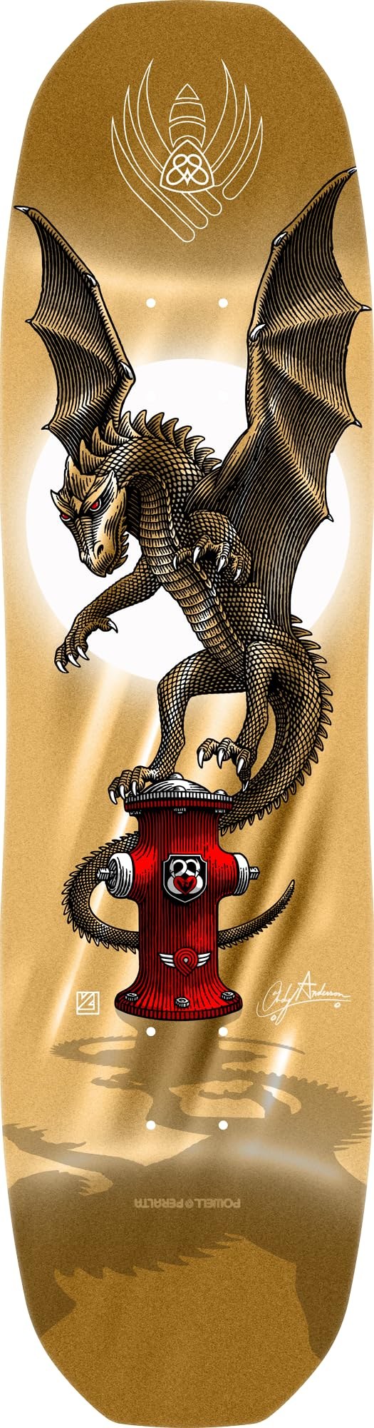 PRODUCT DETAILS Powell Peralta Andy Anderson Hydrant Flight スケートボード デッキ 8.4インチ Gold Foil【商品仕様】・ 種別：スケートボード デッキ・ デッキ幅：8.4...