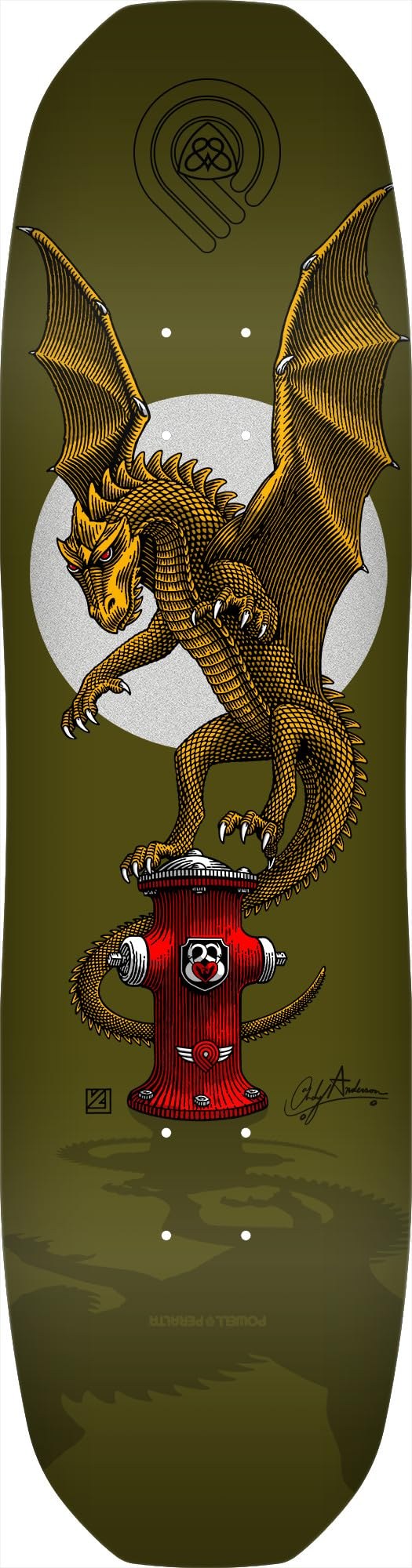 PRODUCT DETAILS Powell Peralta Andy Anderson Hydrant スケートボード デッキ 8.4" x 32.03" Green 7-Ply Maple【商品仕様】・ 種別：スケートボード デッキ（板...