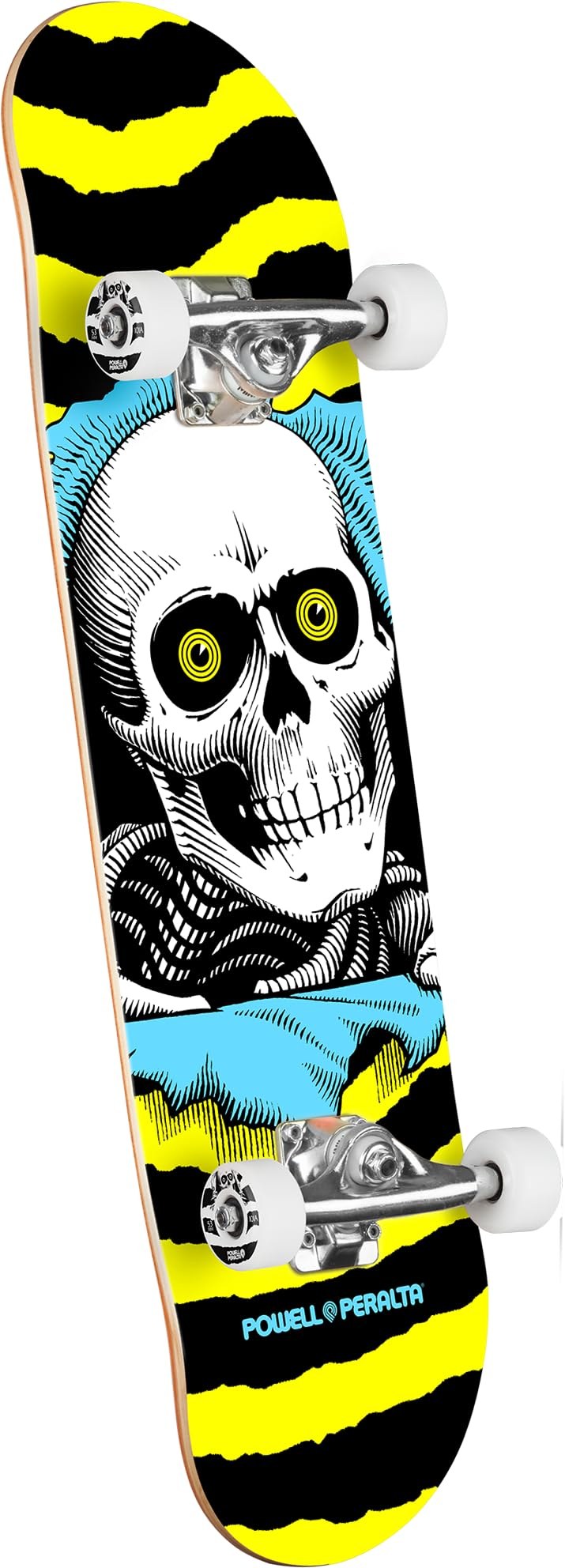 PRODUCT DETAILS Powell Peralta Ripper スケートボード コンプリート 7.0" x 28.0" イエロー/ブルー【商品仕様】・ 種別：スケートボード コンプリート（完成品）・ デッキ幅：7.0インチ（約1...