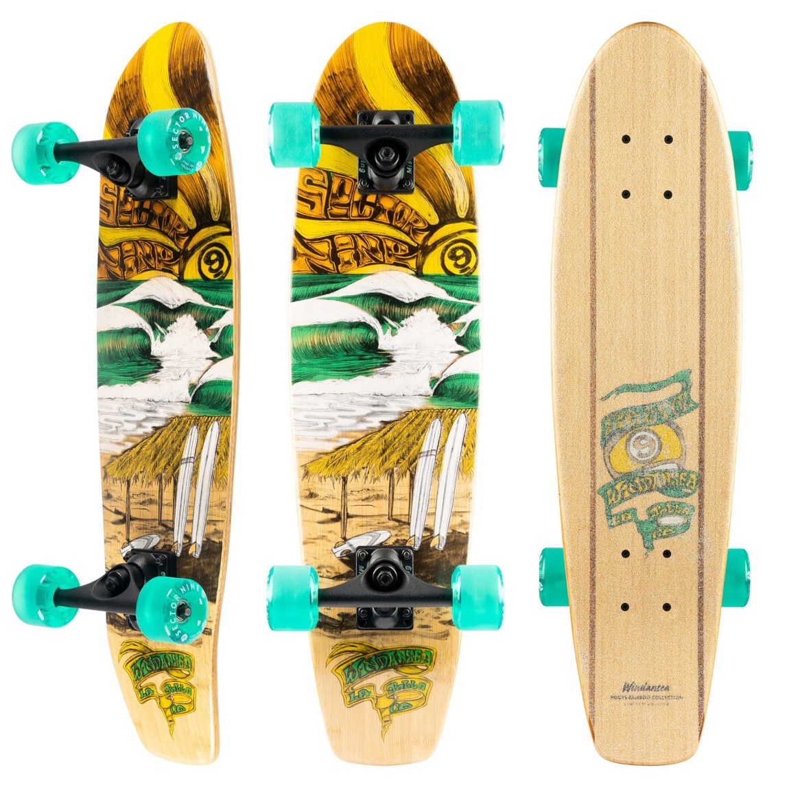 PRODUCT DETAILS Sector 9 WindanSea Roots Bamboo Collection クルーザー スケートボード コンプリート 29.0" x 7.5"【商品仕様】・ 種別：クルーザー スケートボード コンプ...