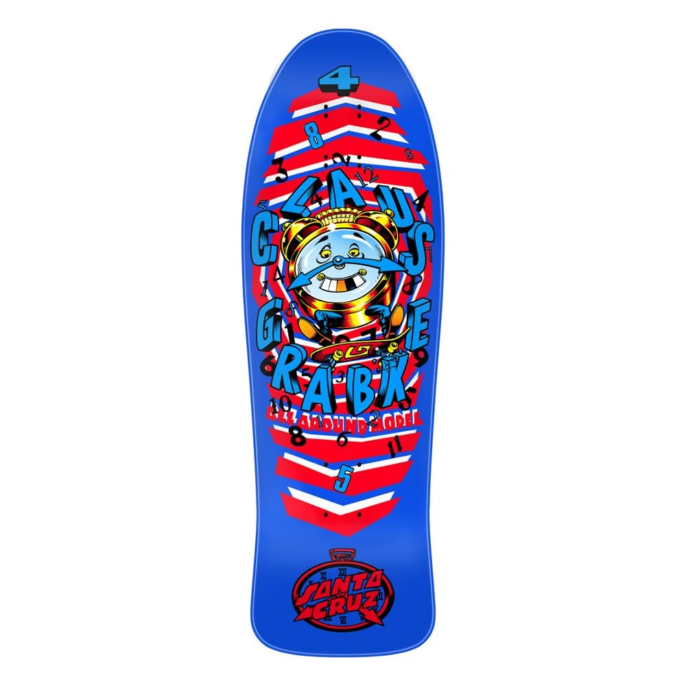 PRODUCT DETAILS Santa Cruz Claus Grabke All Around Reissue スケートボード デッキ 10.4インチ ネオンブルー オールドスクール【商品仕様】・ ブランド：Santa Cruz・ 種...