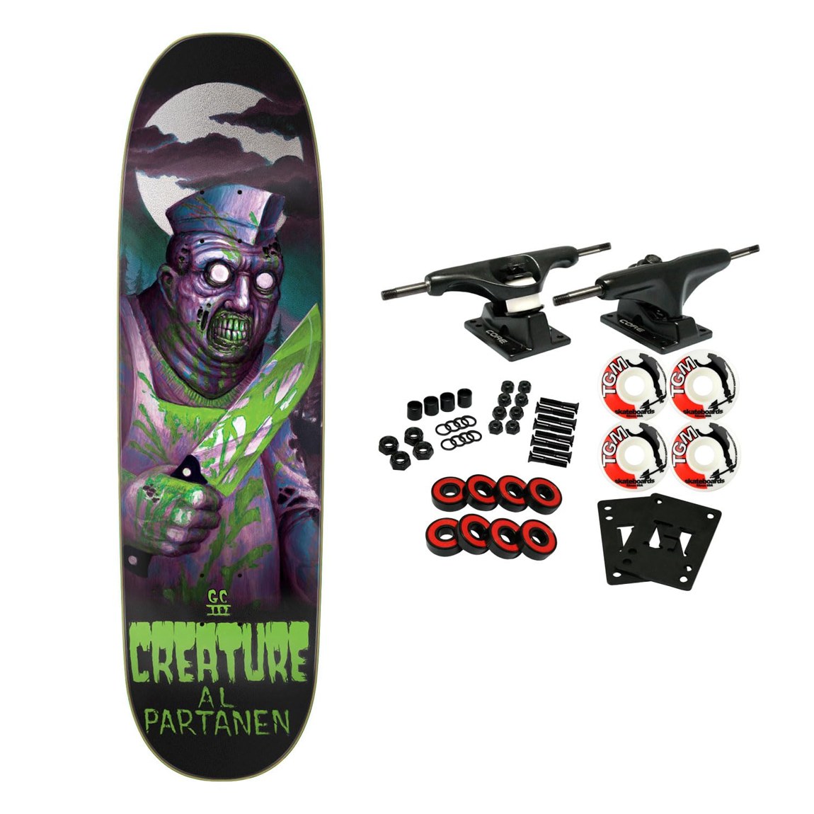PRODUCT DETAILS Creature Partanen Feeding Time XX スケートボード コンプリート 8.8インチ 組み立てセット 8.8" x 32.3"【商品仕様】・ 種別：スケートボード コンプリート（未組...