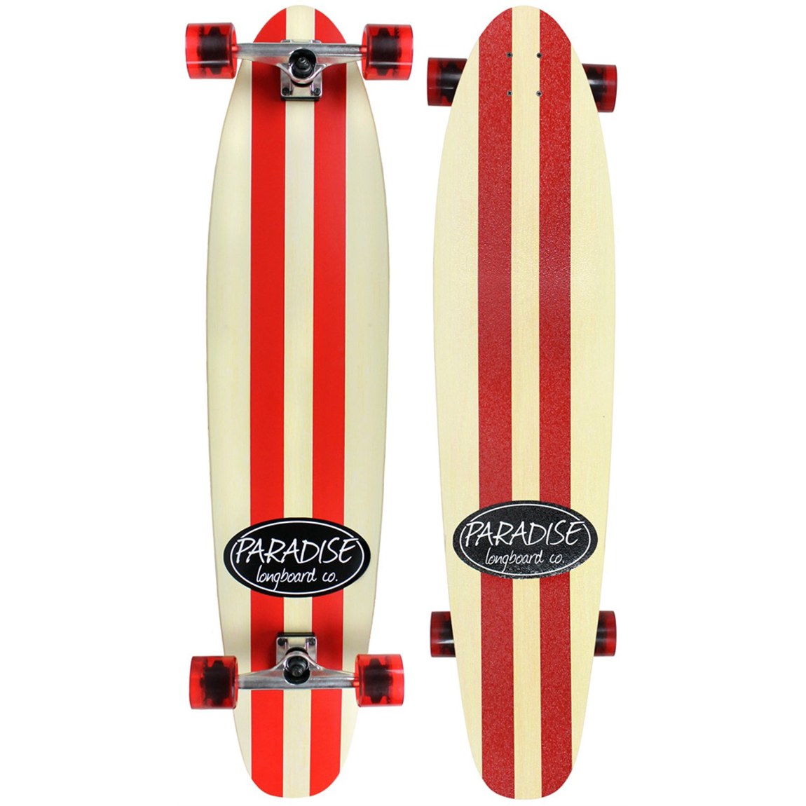 PRODUCT DETAILS Paradise Kicktail Red Stripe ロングボード スケートボード コンプリート クルーザー 9.75 x 44インチ【商品仕様】・ 種別：ロングボード（コンプリートセット）・ デッキサイ...