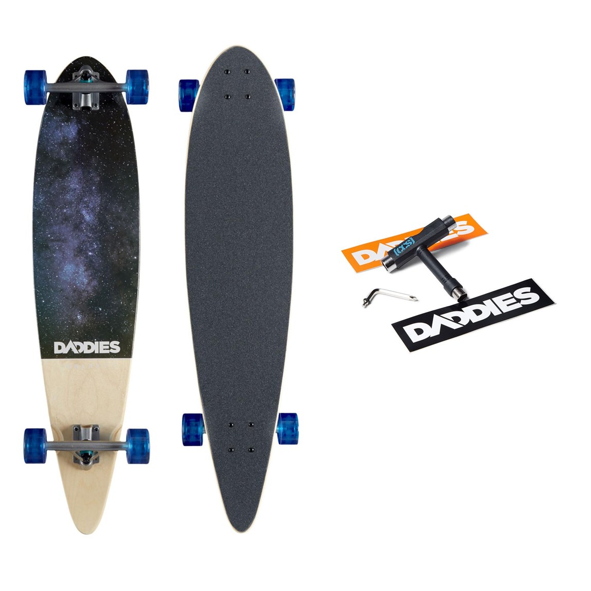 PRODUCT DETAILS Daddies Galaxy Pintail ロングボード コンプリート スケートボード 7層メープル 70mmウィール【商品仕様】・ 種別：ロングボード（完成品）・ デッキ素材：7層カナディアンメープル・ ...