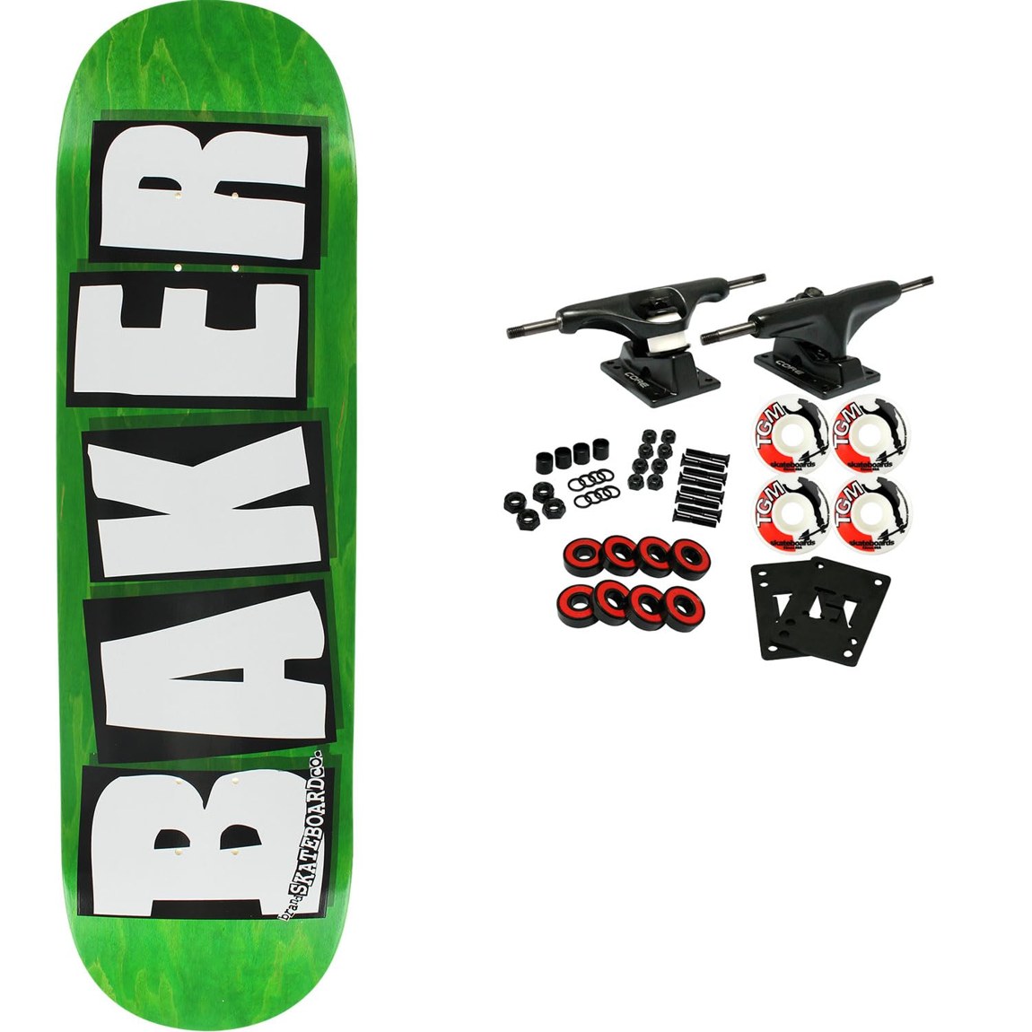 PRODUCT DETAILS Baker Logo Veneers B2 Green スケートボード コンプリート 8.5インチ 組み立てキット【商品仕様】・ 種別：スケートボード コンプリート（組み立てキット）・ デッキ幅：8.5インチ...