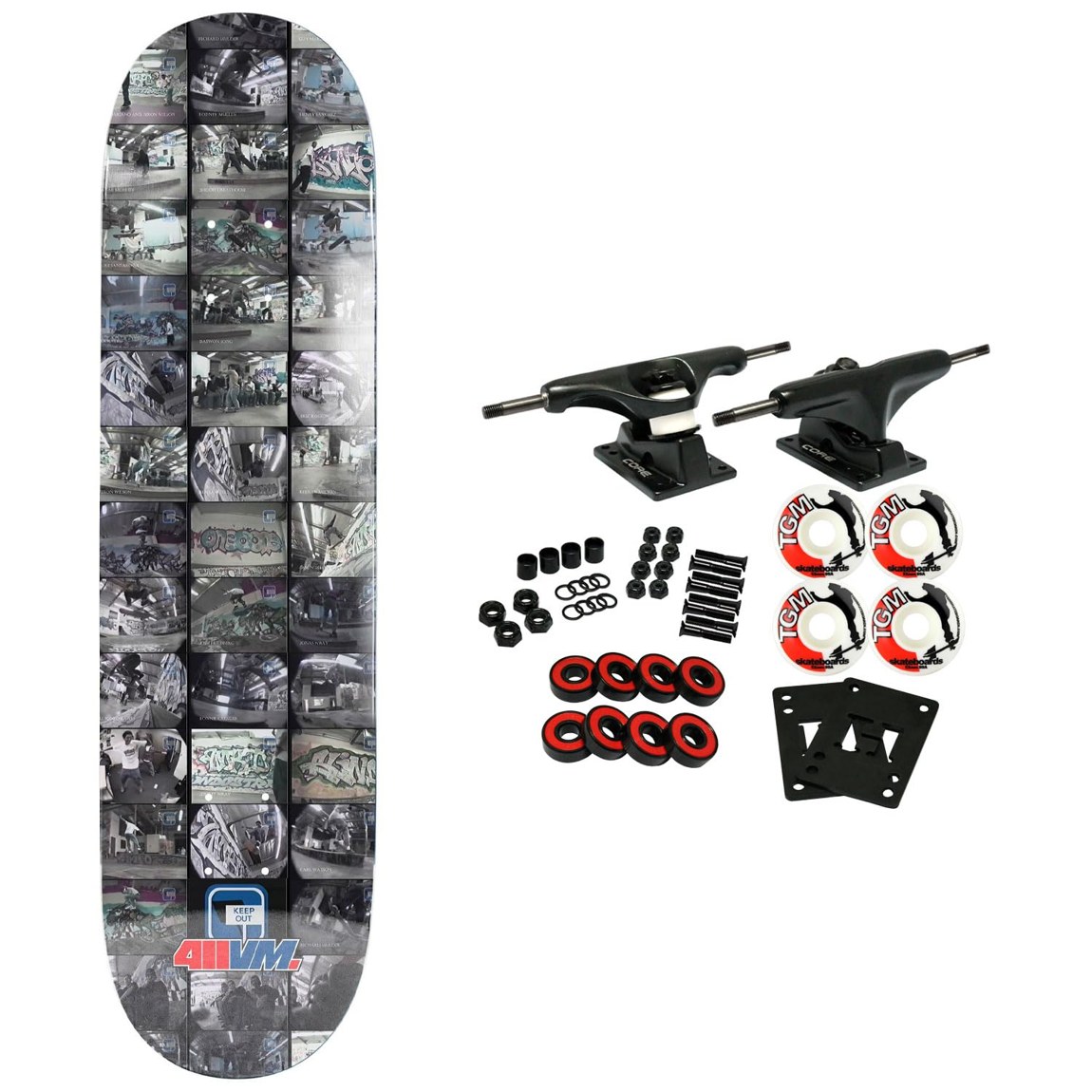 PRODUCT DETAILS 411VM Heritage Private Property Frame Grab Black 8.25インチ スケートボード コンプリート セット【商品仕様】・ 種別：スケートボード コンプリート（未組み...