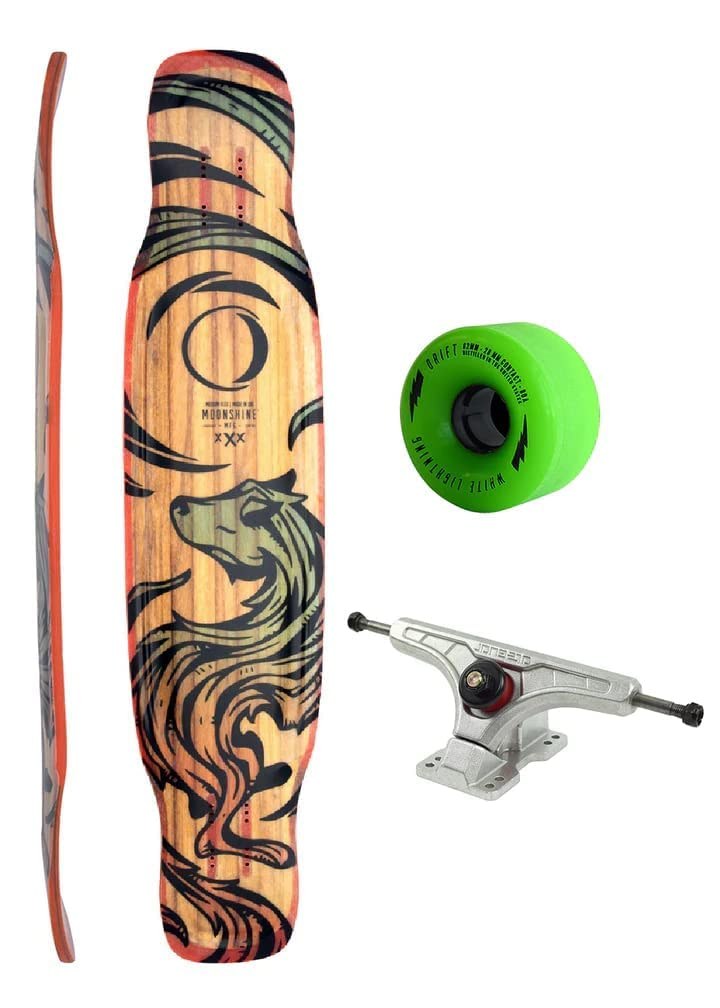 PRODUCT DETAILS Moonshine Manufacturing Miniclipse Medium Flex ロングボード コンプリート スケートボード 9.3インチ 防水【商品仕様】・ 種別：ロングボード（完成品）・ デッ...