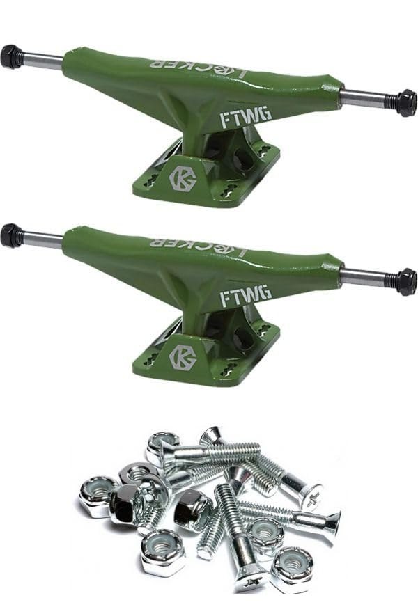 PRODUCT DETAILS Grind King Truck Co. Locker Army Green スケートボード トラック 5.8" ハンガー 8.5" アクスル 取付ハードウェアセット【商品仕様】・ 種別：スケートボード用トラ...