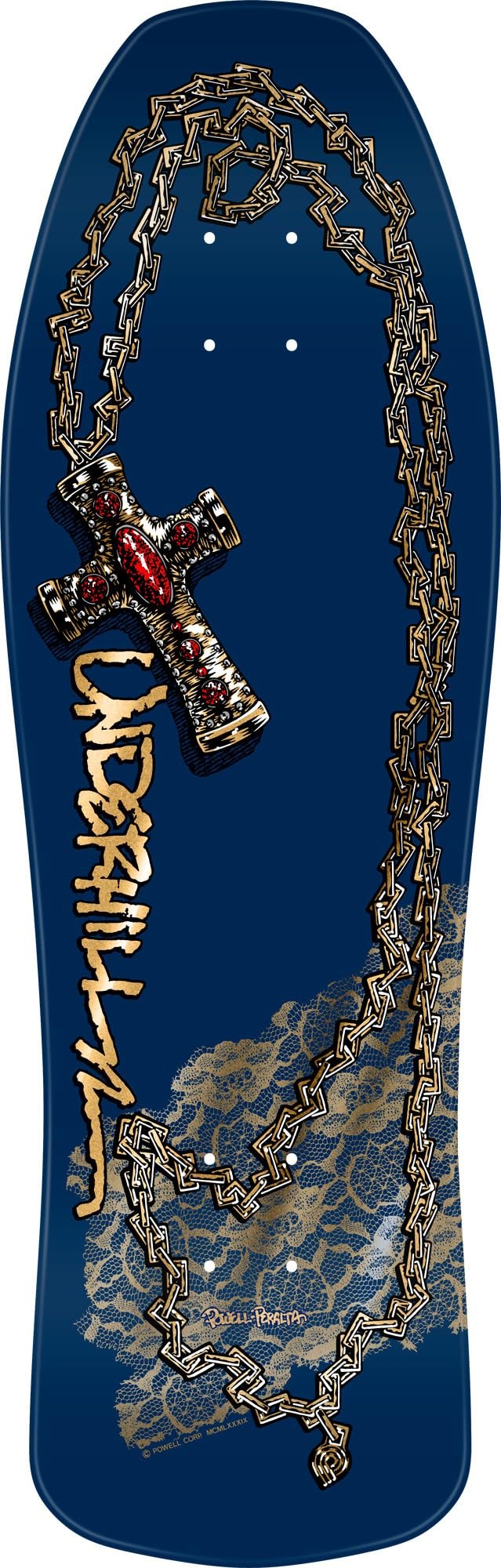 PRODUCT DETAILS Powell Peralta Ray Underhill Cross Reissue スケートボード デッキ 9.9" x 31.03" Navy/Gold Foil【商品仕様】・ 種別：スケートボード デッ...