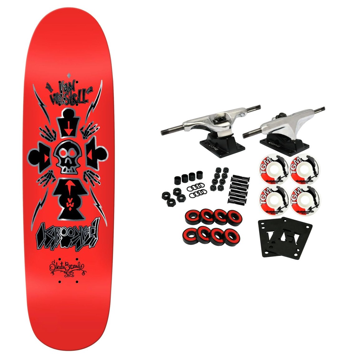 PRODUCT DETAILS Krooked Wastell Redux スケートボード コンプリート 8.6" x 31.8"【商品仕様】・ ブランド：Krooked・ 種別：スケートボード コンプリート（組み立てキット）・ デッキ幅：...