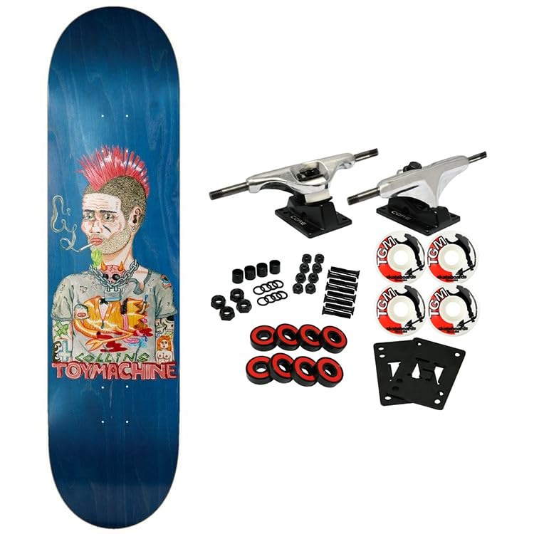 PRODUCT DETAILS Toy Machine Collins Mohawk スケートボード コンプリート 8.25" x 31.75" 8.25インチ 組み立てセット【商品仕様】・ 種別：スケートボード コンプリート（組み立てキッ...