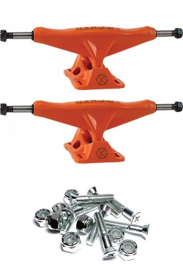 PRODUCT DETAILS Grind King Locker Orange Skateboard Trucks 6.37" Hanger 9.25" Axle スケートボード トラック 2個セット 1インチハードウェア付き【商品仕様】...